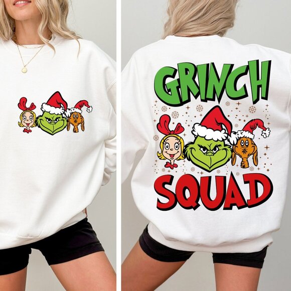 Sweaters | Grinch Squad Grinch Front And Back Christmas Retro Grinch ...
